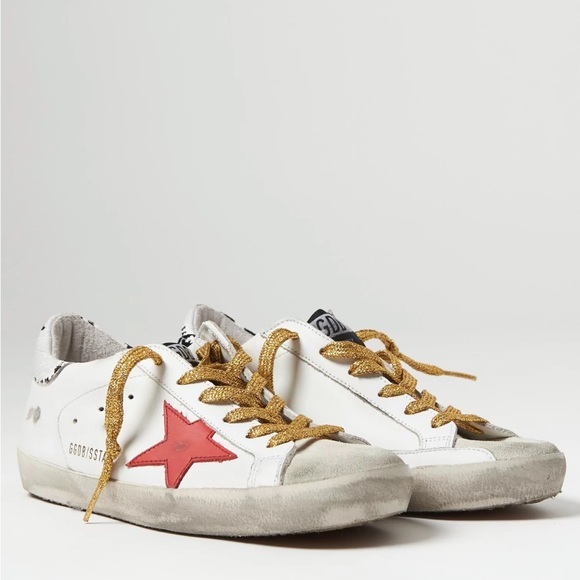 Golden Goose | Shoes | Golden Goose Snake Print Heel Superstar Sneakers ...